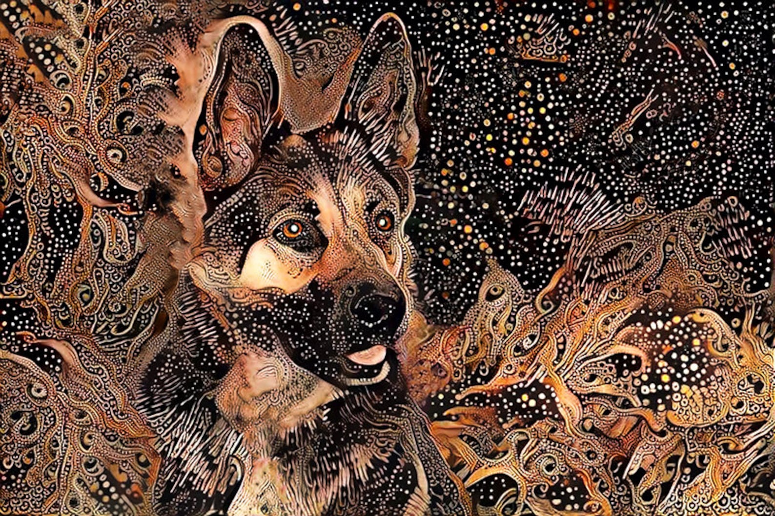 German Shepherd Art German Shepherd Print Abstract Dog Art - Etsy