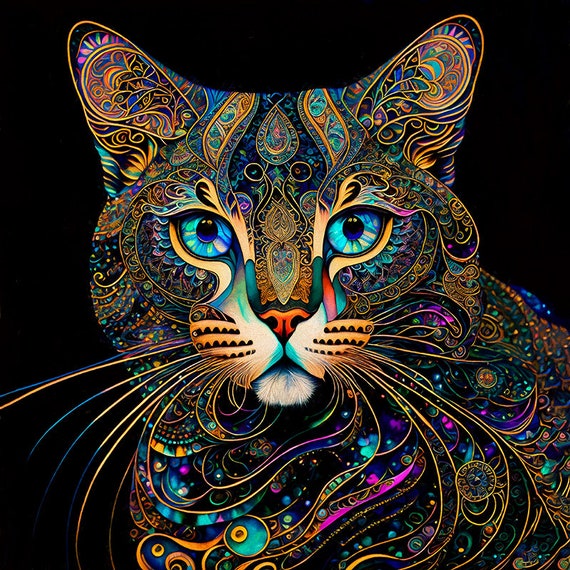 Abstract Cat Background