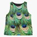 Peacock Top Peacock Costume Tank Tops for Women Colorful | Etsy