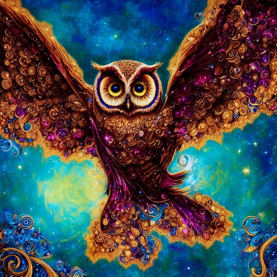 Flying Owl Wallpaper