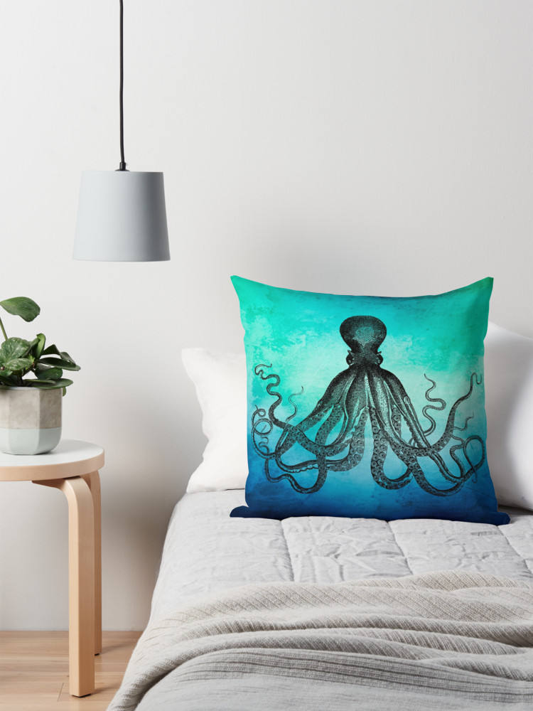 Octopus Pillow Octopus Decor Ocean Decor Underwater Decor | Etsy