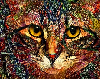 Zentangle Cat - Etsy