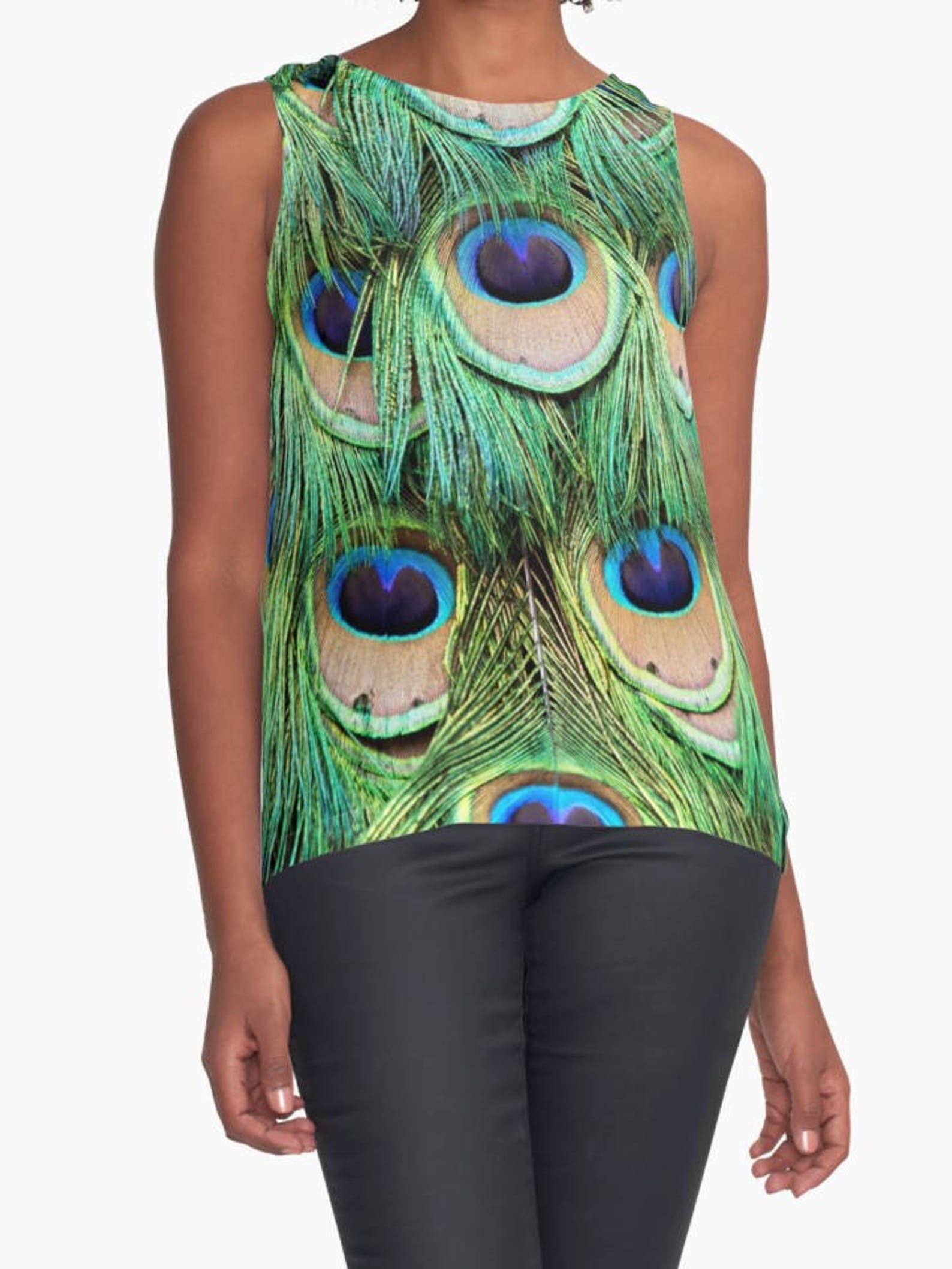 Peacock Top Peacock Costume Tank Tops for Women Colorful - Etsy
