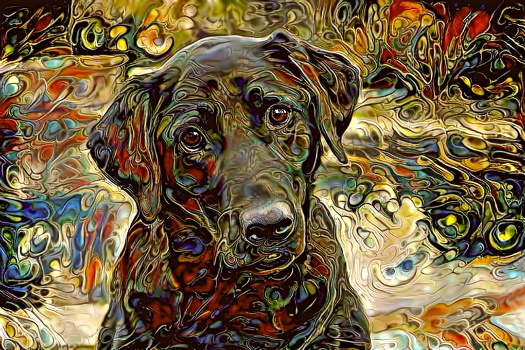 Black Labrador Painting, Black Lab Print, Labrador Retriever Art ...