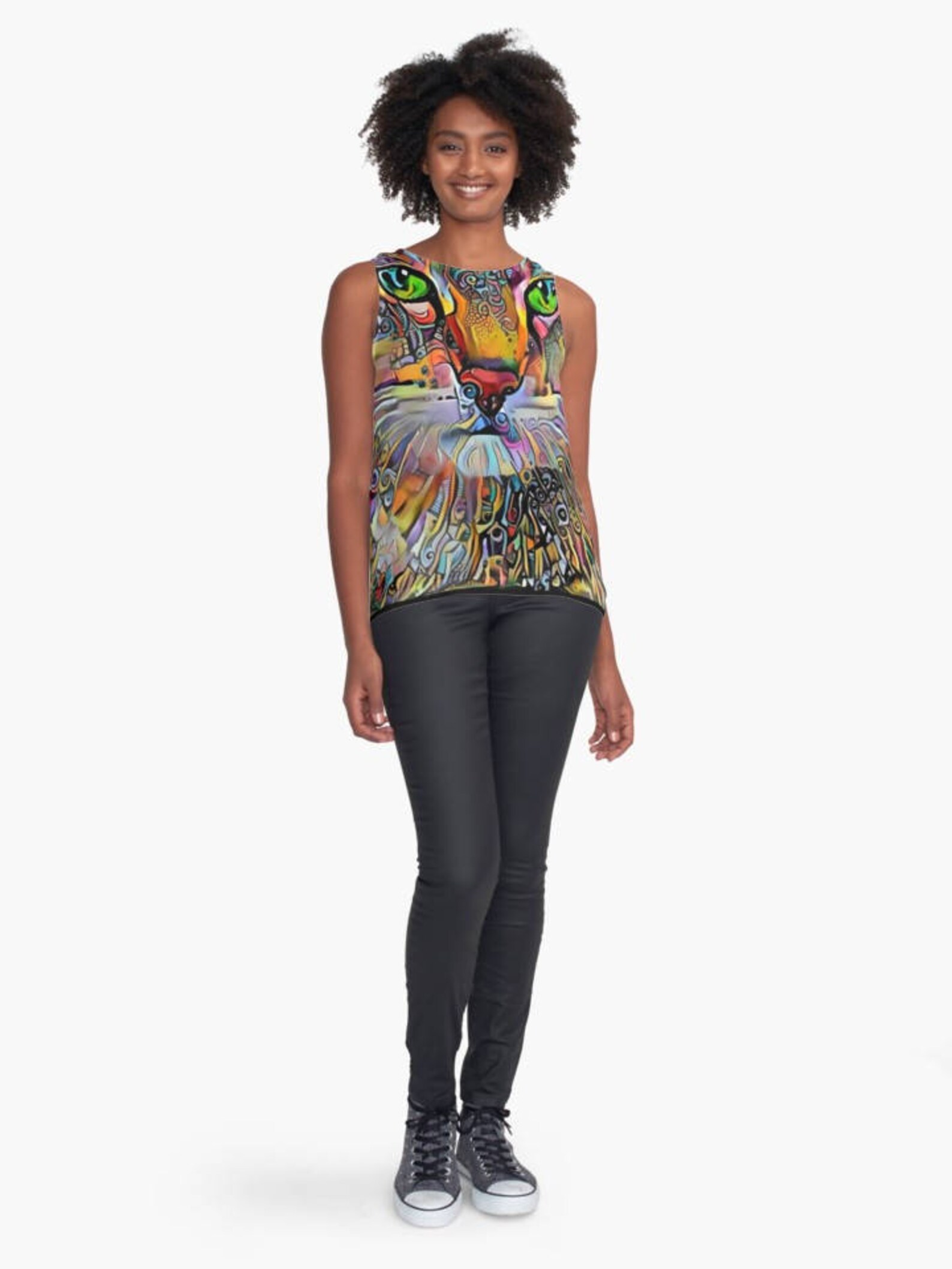 Cat Tops for Women Cat Lady Shirt Psychedelic Clothing - Etsy