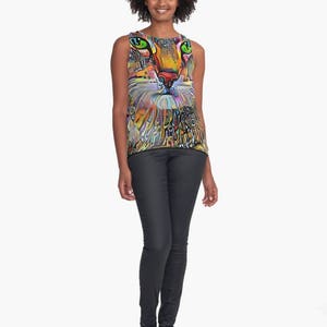 Cat Tops for Women Cat Lady Shirt Psychedelic Clothing - Etsy