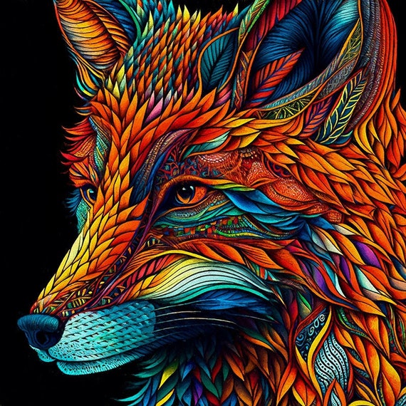 Colorful Tribal Animal Art