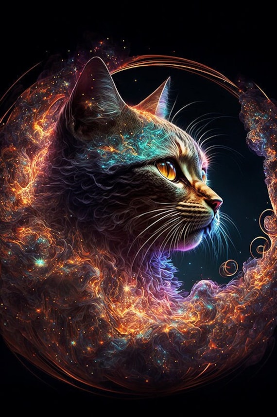Psychedelic Cat Cover Photos