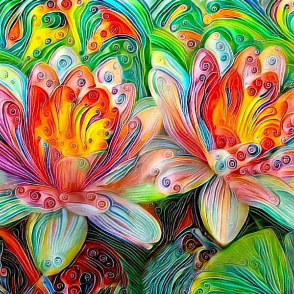 Water Lily Art - Etsy