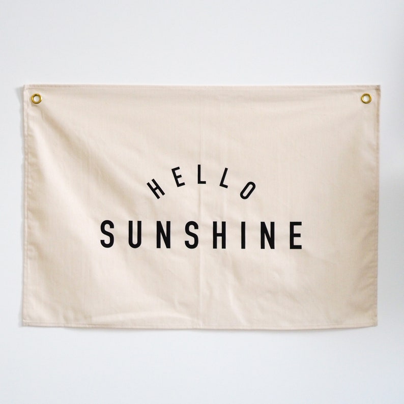 Hello Sunshine Wall Flag | Etsy