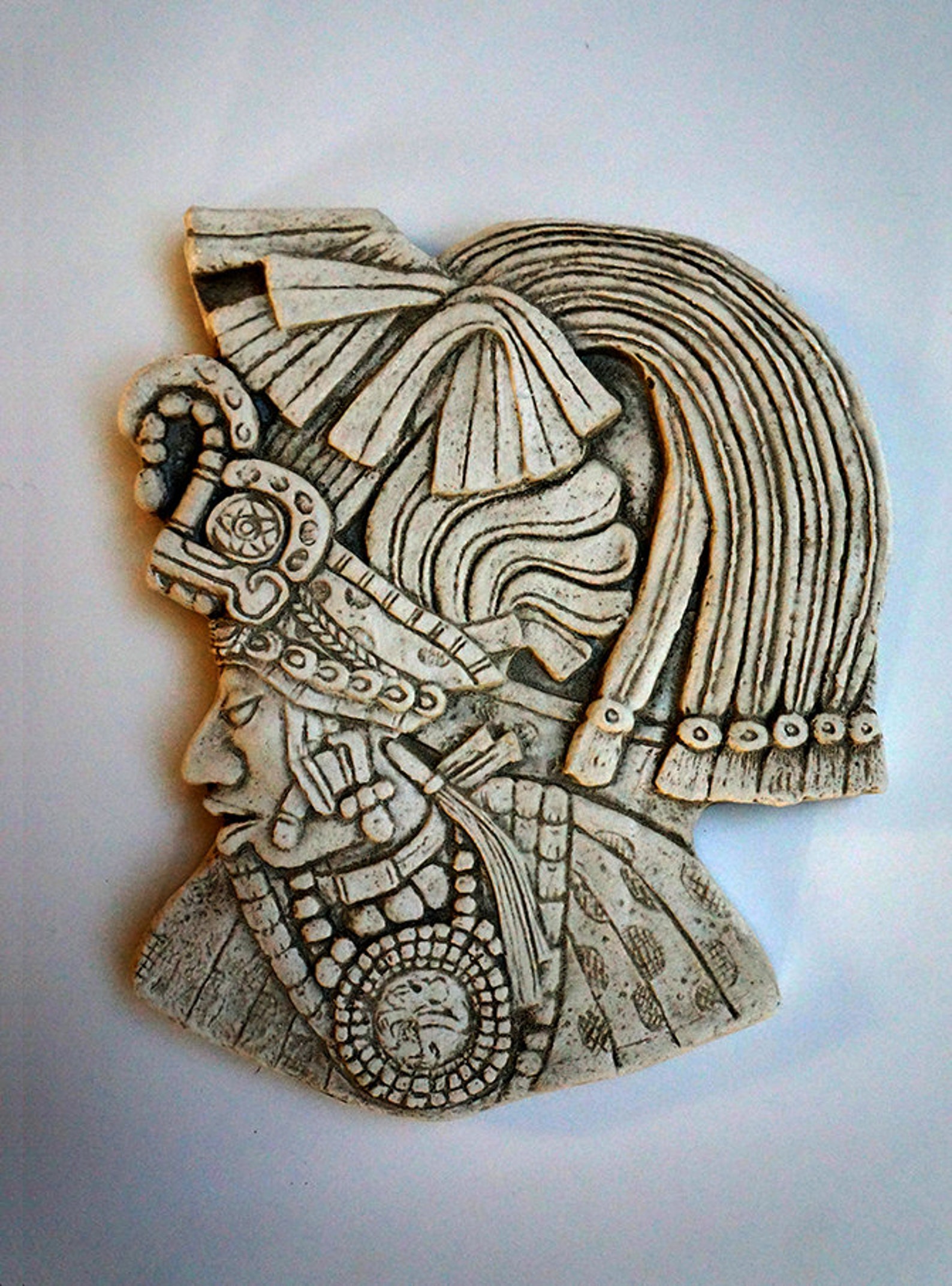 Historical Reproduction of Mayan Sculpture of Bird Jaguar in Battle ...