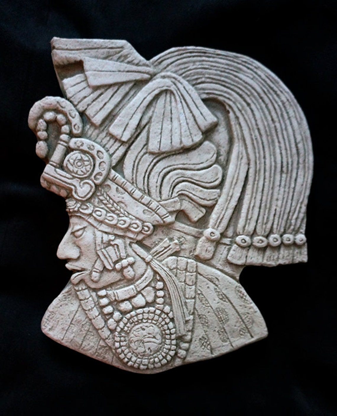 Historical Reproduction of Mayan Sculpture of Bird Jaguar in Battle ...