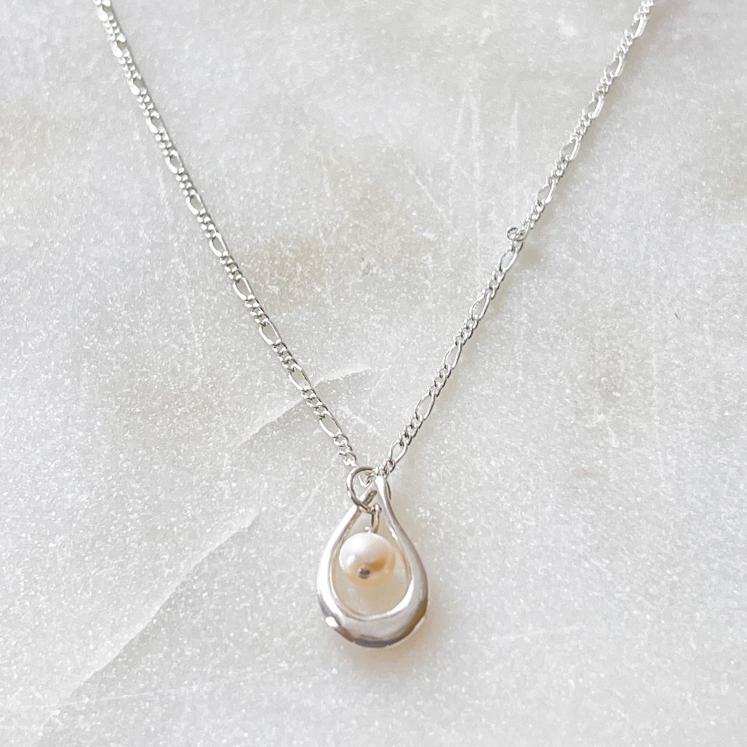 Pearl Water Drop Necklace, for New Beginnings ; Sterling Silver ...