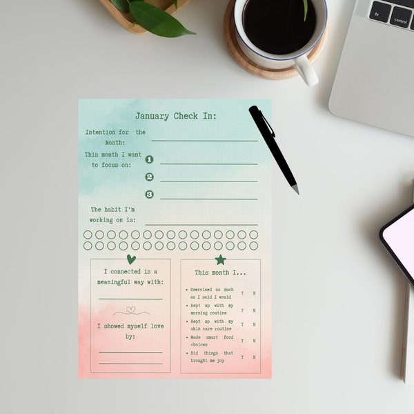 Mental Health Check in Printable - Etsy