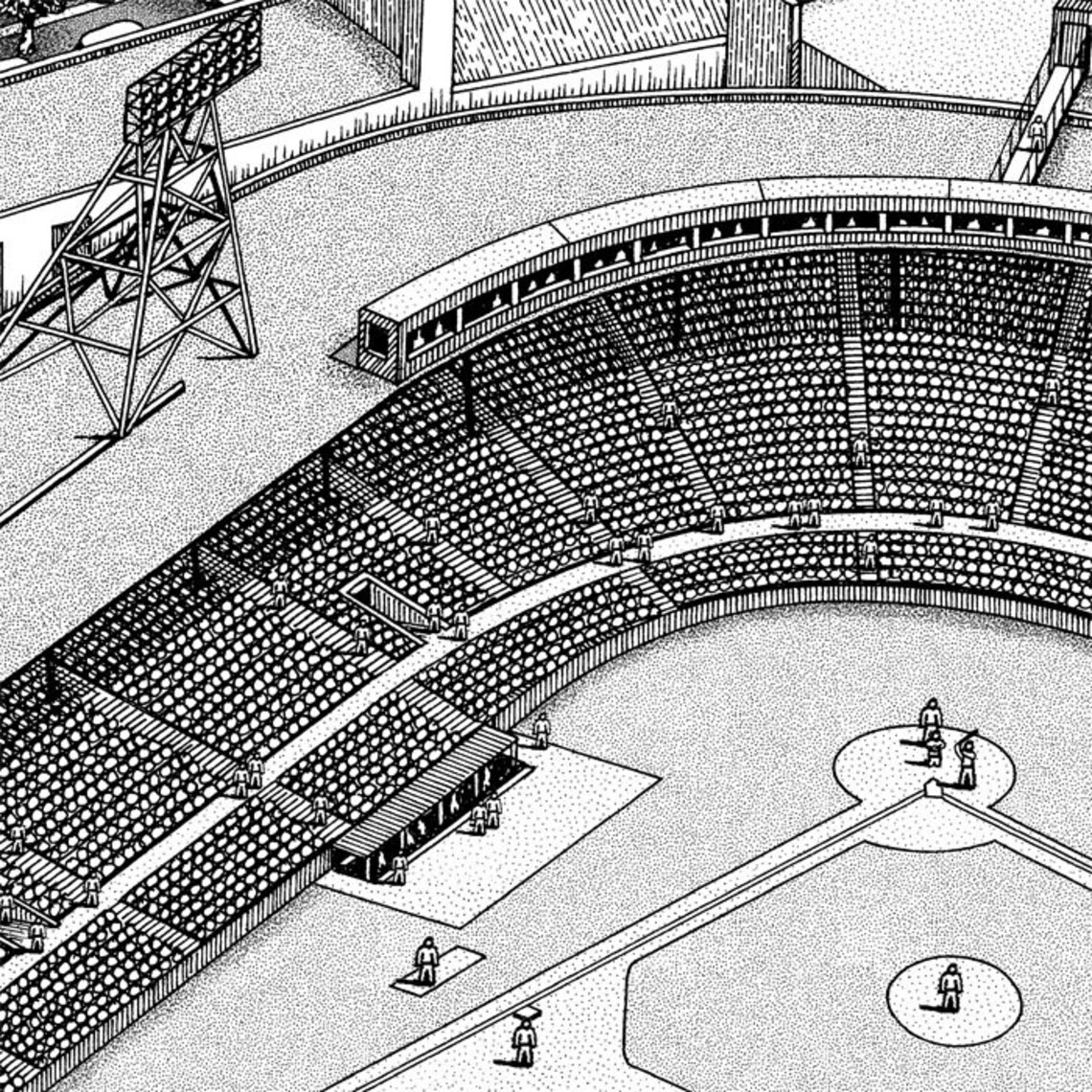 Buffalo Bisons Wall Art Offermann Stadium Art Print Vintage - Etsy