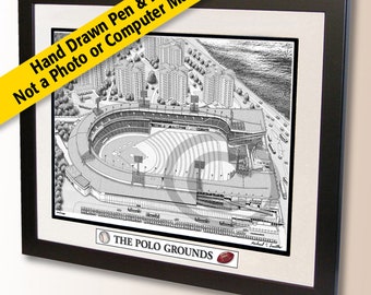 Vintage Print of Polo Grounds Seating Chart New York Giants Baseball ...