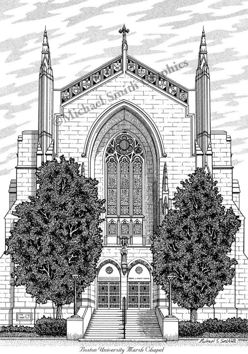 Boston University Hand Signed Wall Art Print Boston U Alumni - Etsy