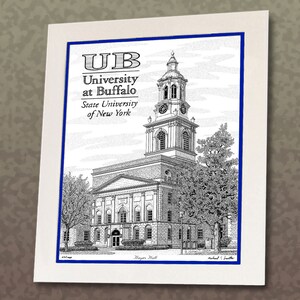 University at Buffalo Hand Signed Wall Art Print, UB South Campus ...