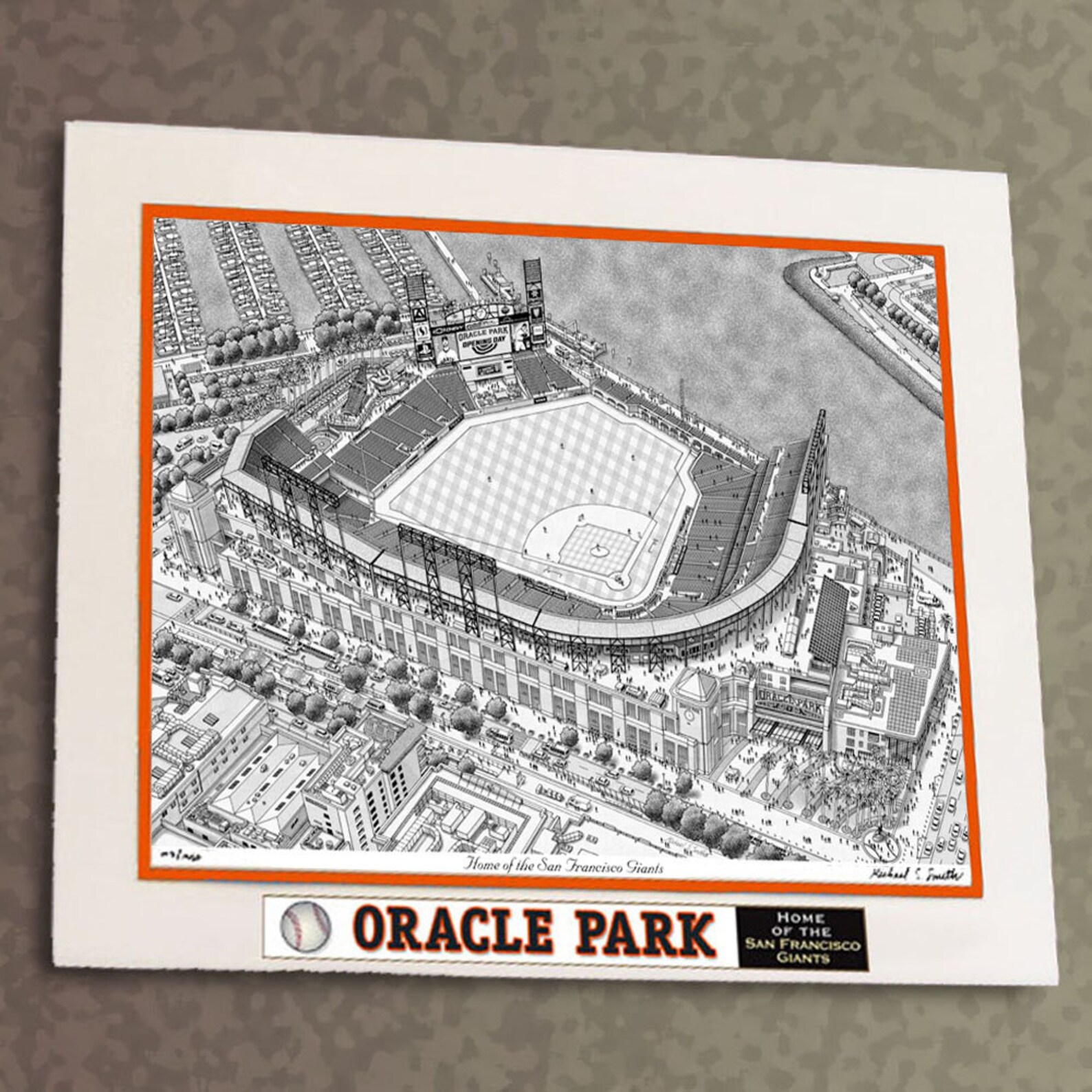 San Francisco Giants Art Oracle Park Art Print SF Giants Fan - Etsy