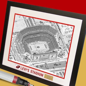San Francisco 49ers Art, Levis Stadium Art Print, SF 49ers Fan Gift ...