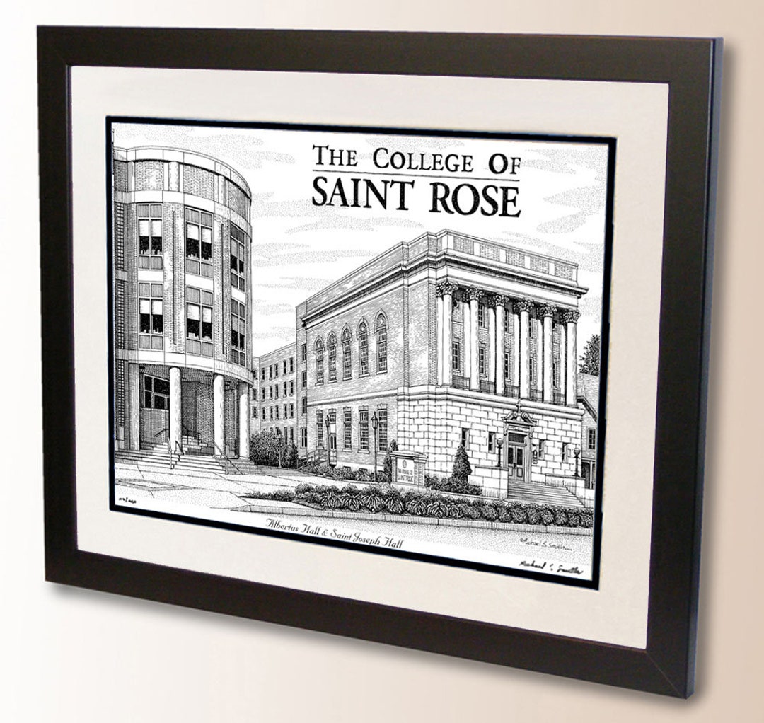College of Saint Rose Wall Art - Alumni & Graduation Gift - Hand Signed ...