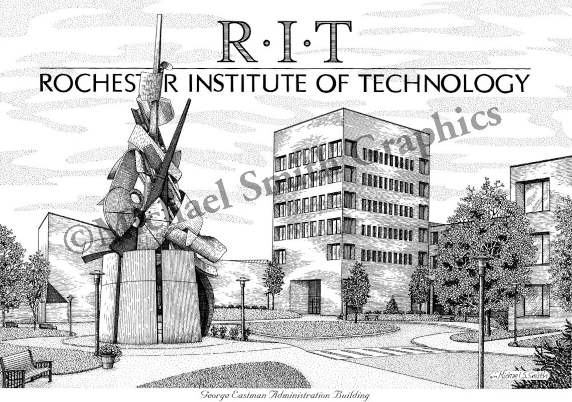 RIT Rochester Institute of Technology Hand Signed Wall Art - Etsy