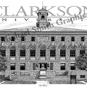 Clarkson University Hand Signed Wall Art Print, Clarkson Alumni ...