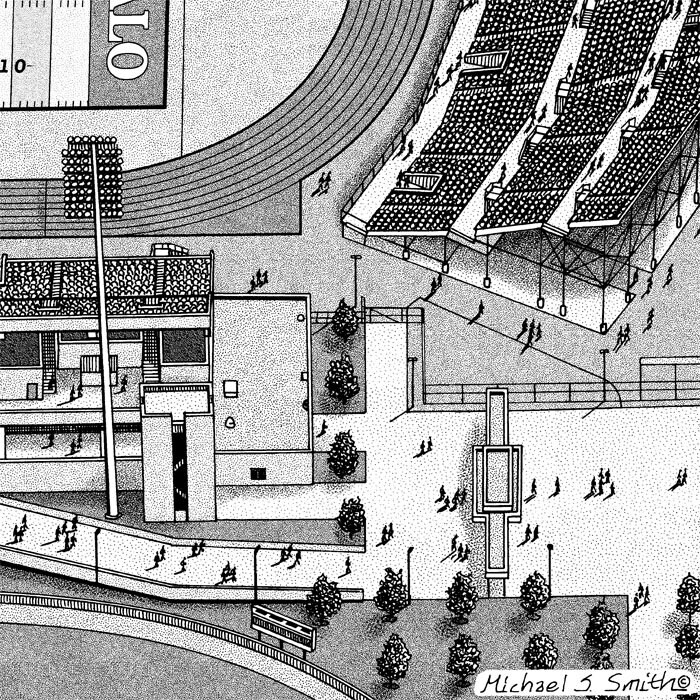 University at Buffalo Bulls Art UB Stadium Art Print UB | Etsy