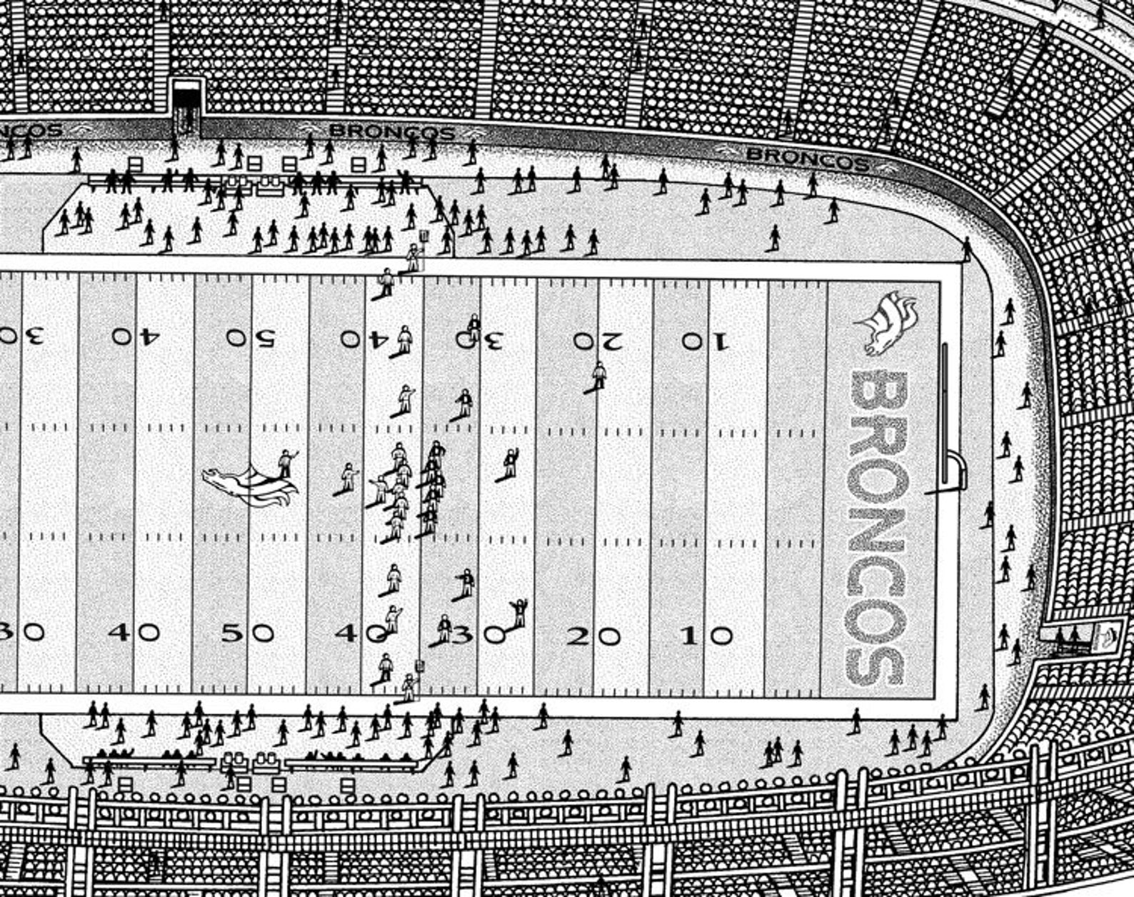 Denver Broncos Art Empower Field at Mile High Art Print | Etsy