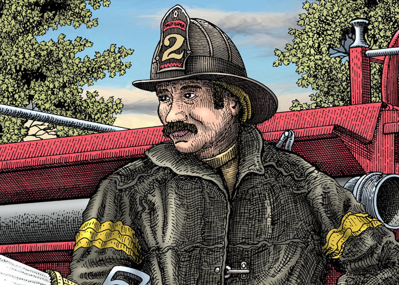 Firefighter Gift Wall Art Print Vintage Fireman Wall Decor - Etsy