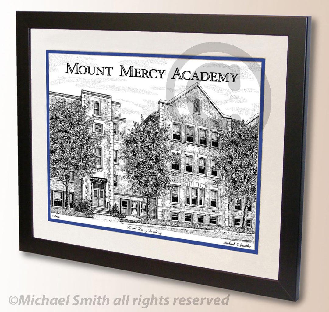 Mount Mercy Academy Wall Art - Alumni & Graduation Gift - Hand Signed ...