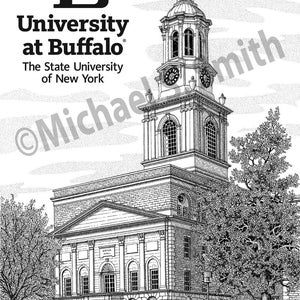 University at Buffalo Hand Signed Wall Art Print, UB South Campus ...