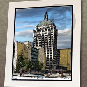 Rochester NY Kodak Office Building Art Print, Vintage City of Rochester ...
