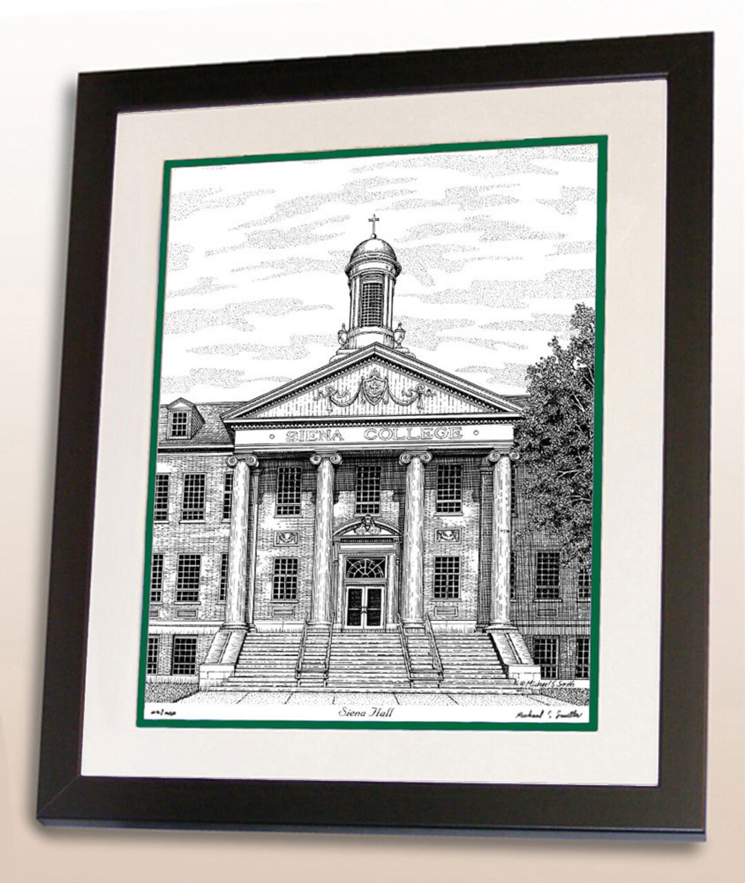 Siena College Hand Signed Wall Art Print, Siena College Alumni ...