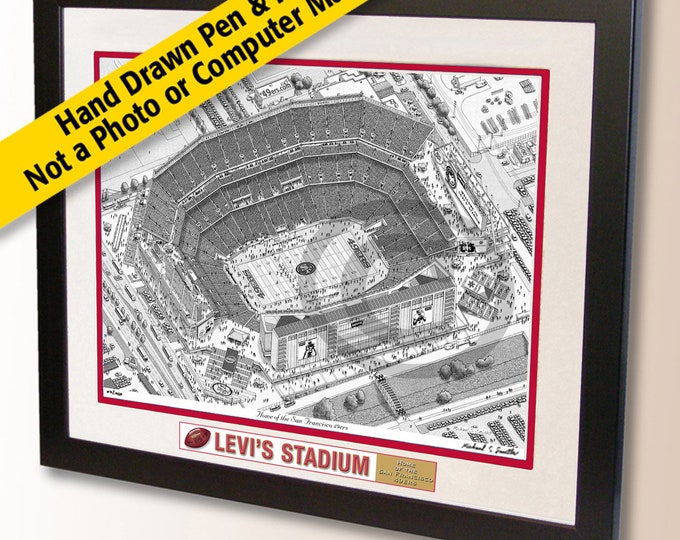 San Francisco 49ers Art, Levis Stadium Art Print, SF 49ers Fan Gift ...