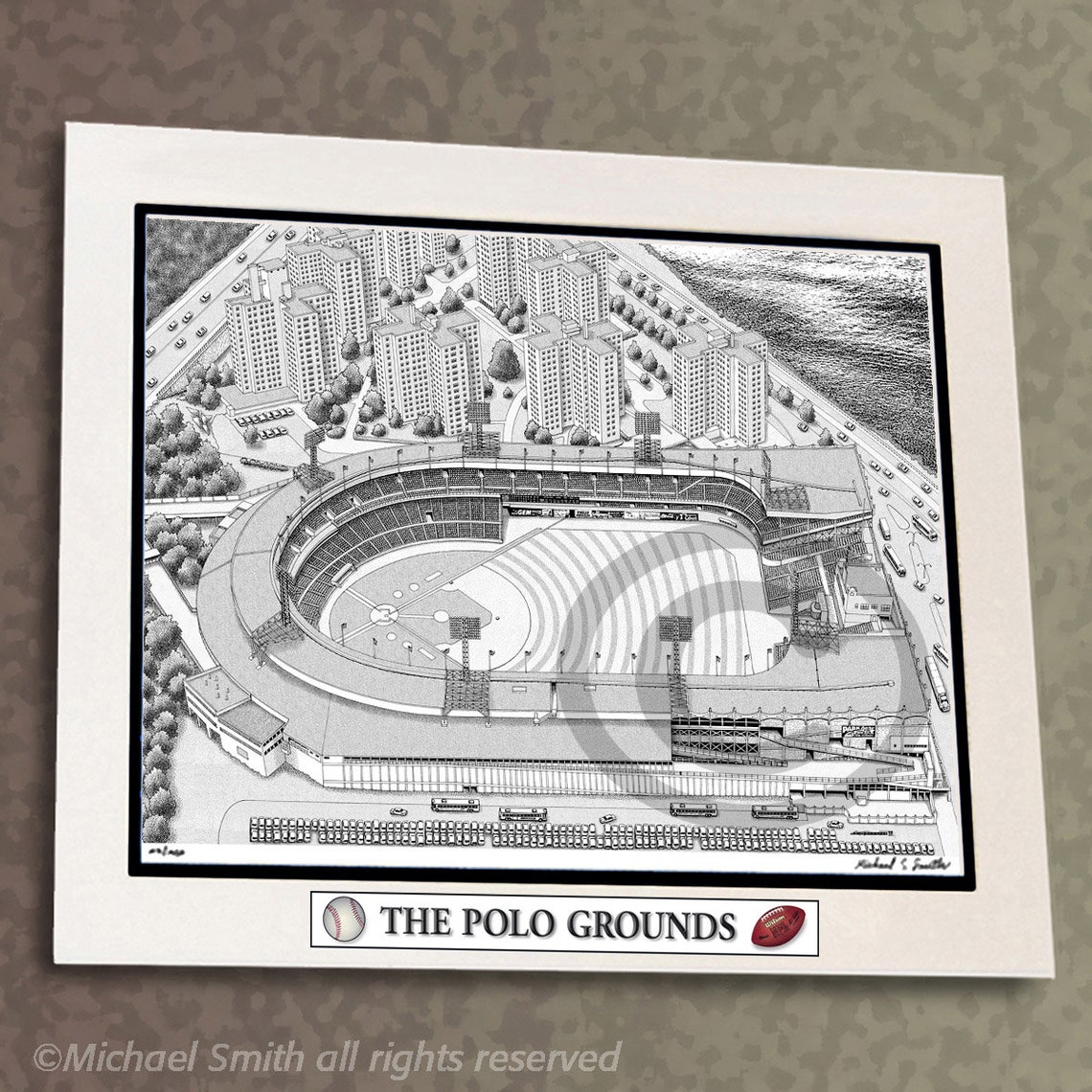 Polo Grounds Wall Art Print Former Home of the New York - Etsy