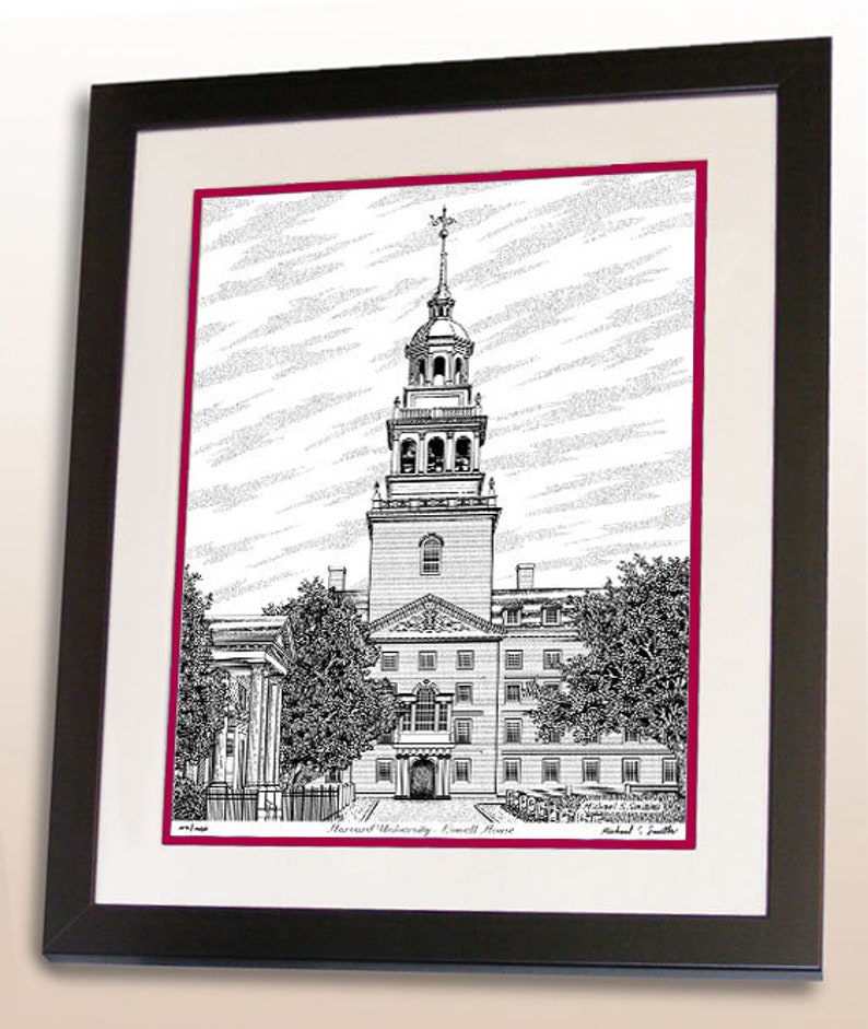 Harvard University Hand Signed Wall Art Print Harvard Alumni | Etsy