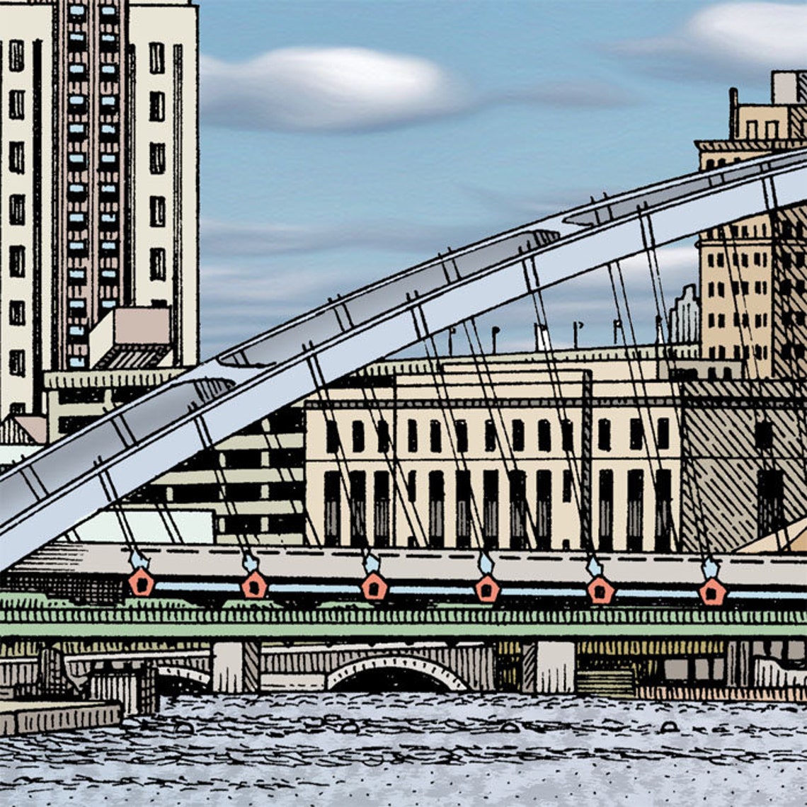 Rochester NY Skyline Art Print Vintage City of Rochester - Etsy