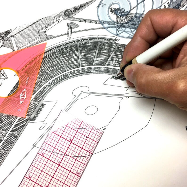 Buffalo Bisons Wall Art Offermann Stadium Art Print Vintage - Etsy