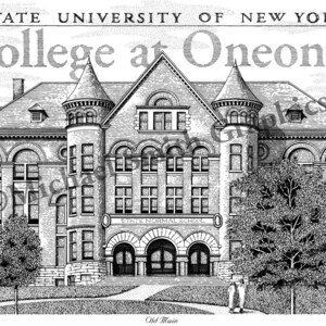 SUNY Oneonta Hand Signed Wall Art Print, Oneonta Alumni Graduation Gift ...