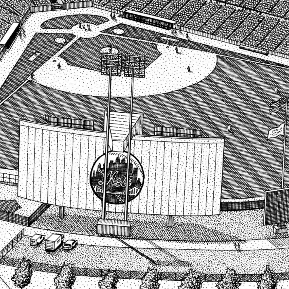 New York Mets Art Shea Stadium Art Print NY Mets Fan Gift | Etsy