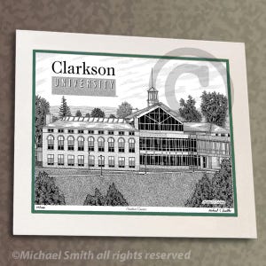 Clarkson University Hand Signed Wall Art Print, Clarkson Alumni ...