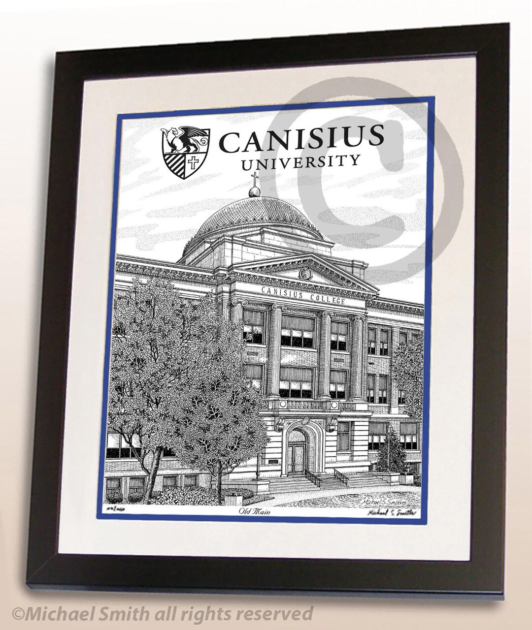 Canisius University Hand Signed Wall Art Print, Canisius Alumni ...