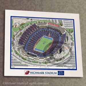 Buffalo Bills Art, Highmark Stadium Art Print, Buffalo Bills Fan Gift ...