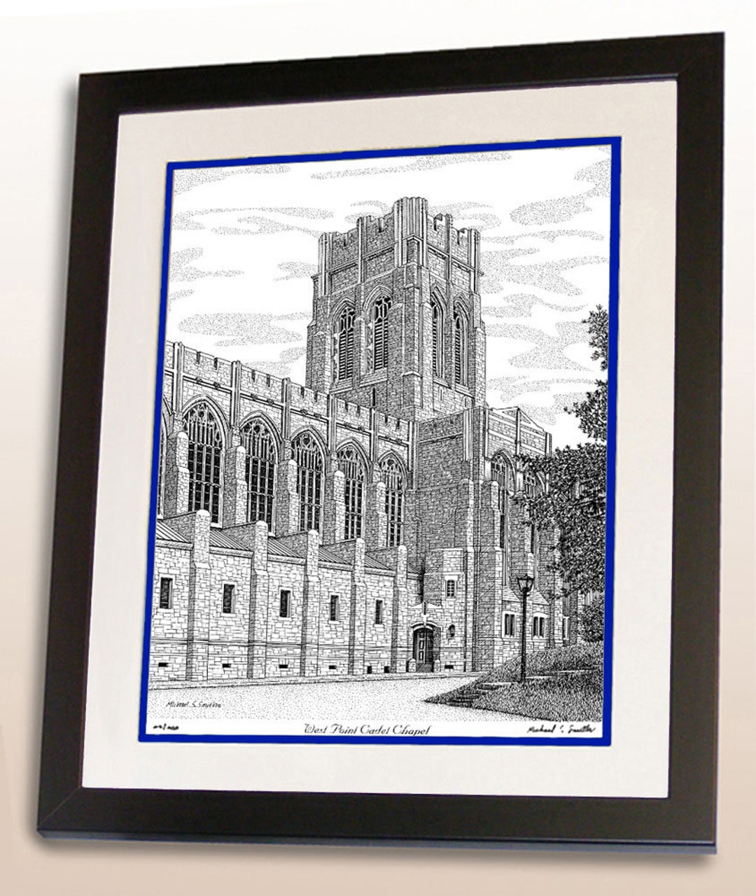 United States Military Academy West Point Cadet Chapel Hand Signed Wall ...