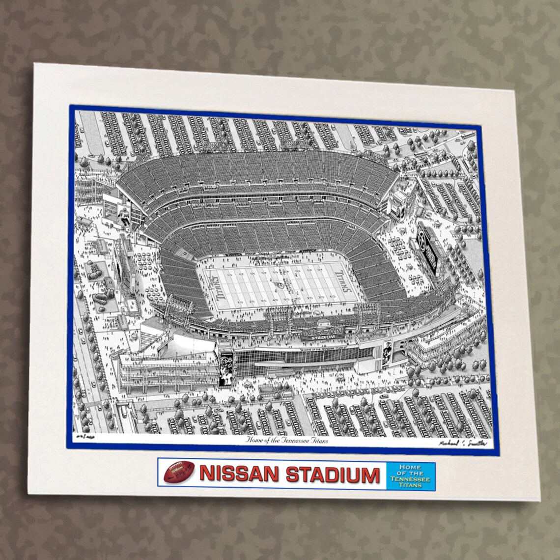 Tennessee Titans Art Nissan Stadium Art Print Titans Fan - Etsy