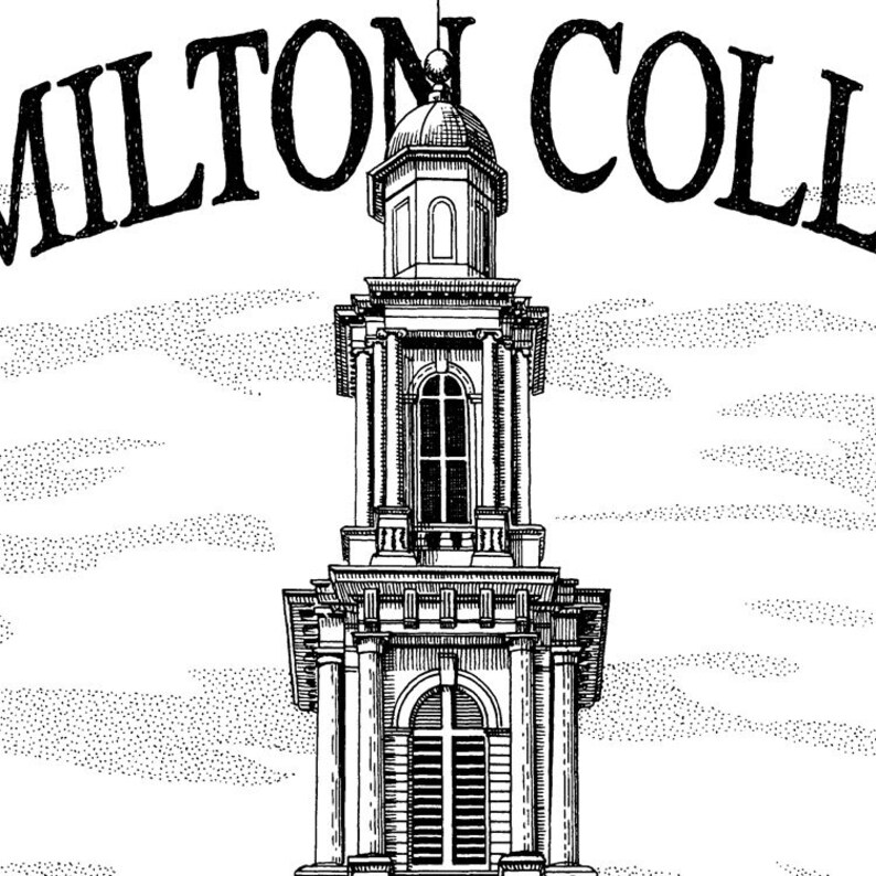 Hamilton College Hand Signed Wall Art Print Hamilton Alumni | Etsy