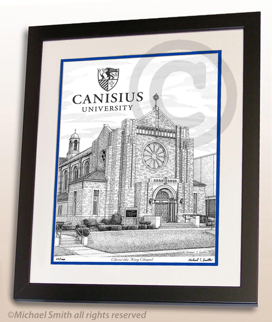 Canisius University Christ the King Chapel Art Print - Graduation Gift ...