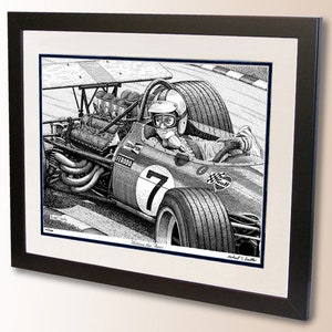 Automotive Wall Art Print, Vintage Grand Prix F1 Race Car Art, Formula ...