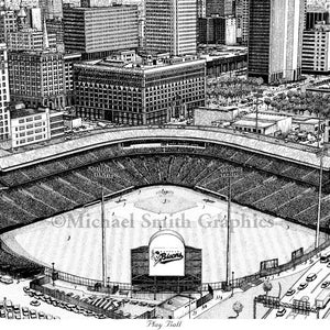 Buffalo Bisons Stadium Wall Art Print - Sahlen Field - Hand Signed ...
